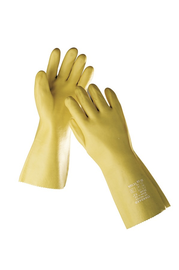 Rukavice gumové DG STANDARD PVC žlutá | INZEP centrum